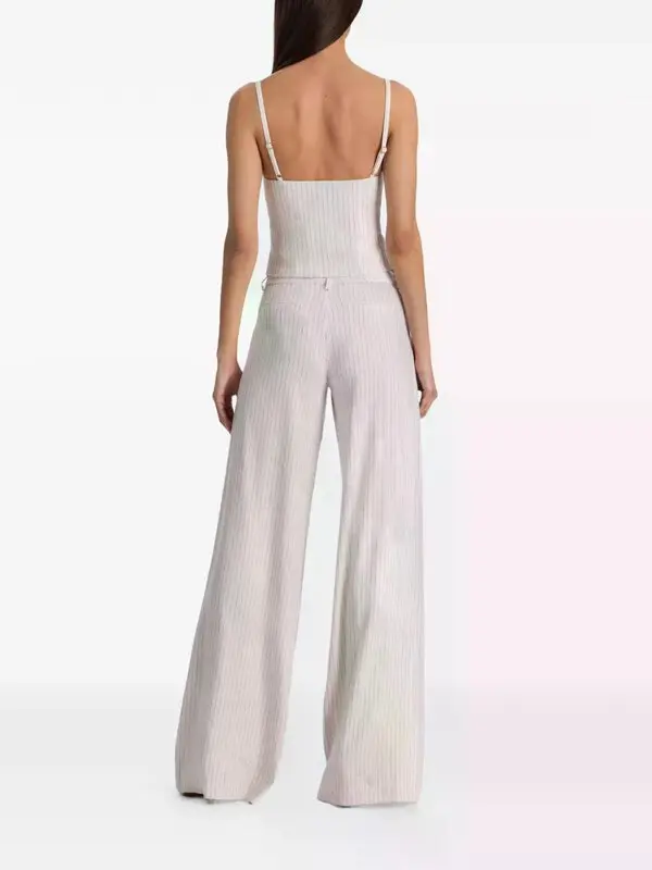 Alice + Olivia Eric Stripe-pattern Trousers - Neutrals