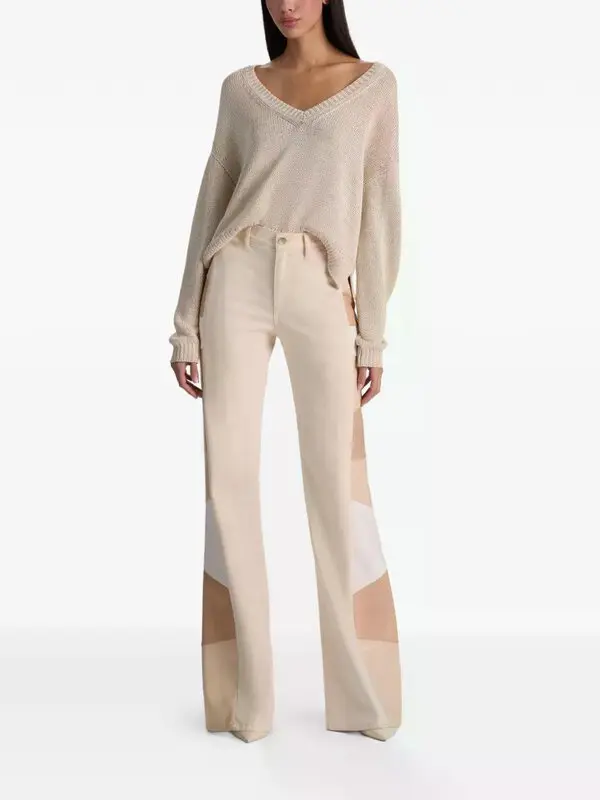 Alice + Olivia Patchwork Jeans - Neutrals