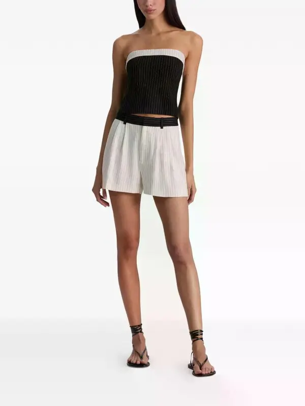 Alice + Olivia Conry Stripe-pattern Shorts - Neutrals