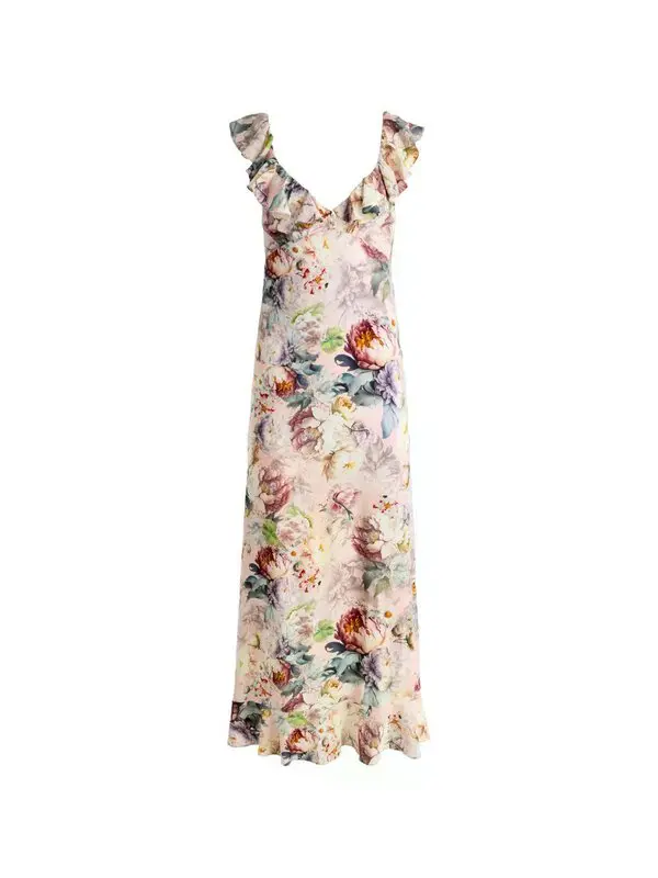 Alice + Olivia Gemma Floral-pattern Midi Dress - Pink