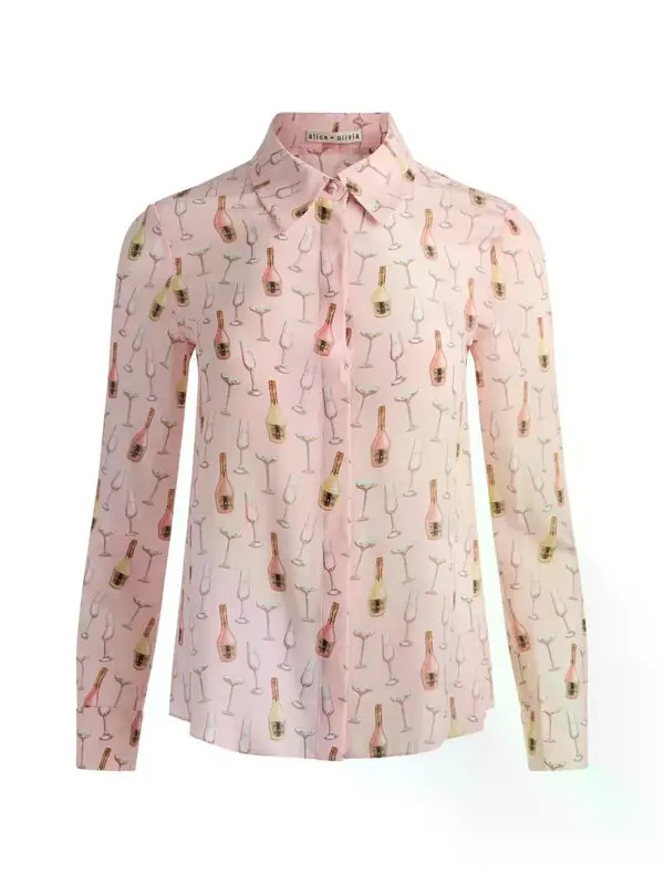 Alice + Olivia Graphic-print Shirt - Pink