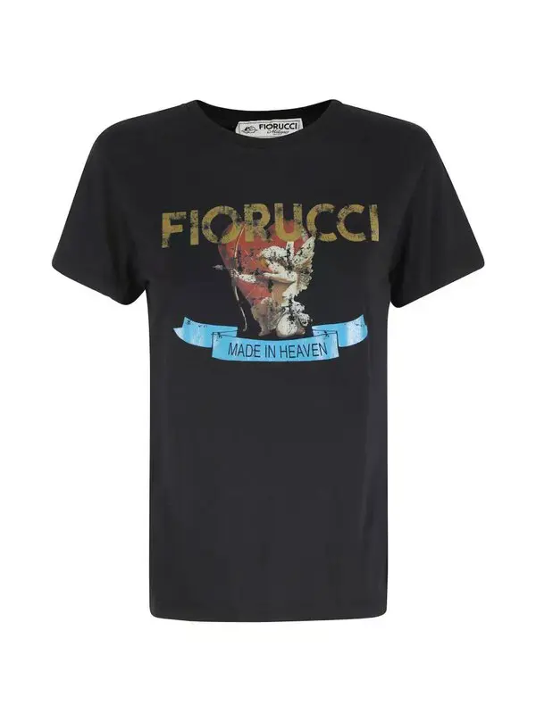 Fiorucci Print-detail Crew Neck T-shirt - Black