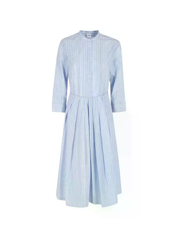 Aspesi Striped Poplin Midi Dress - Blue