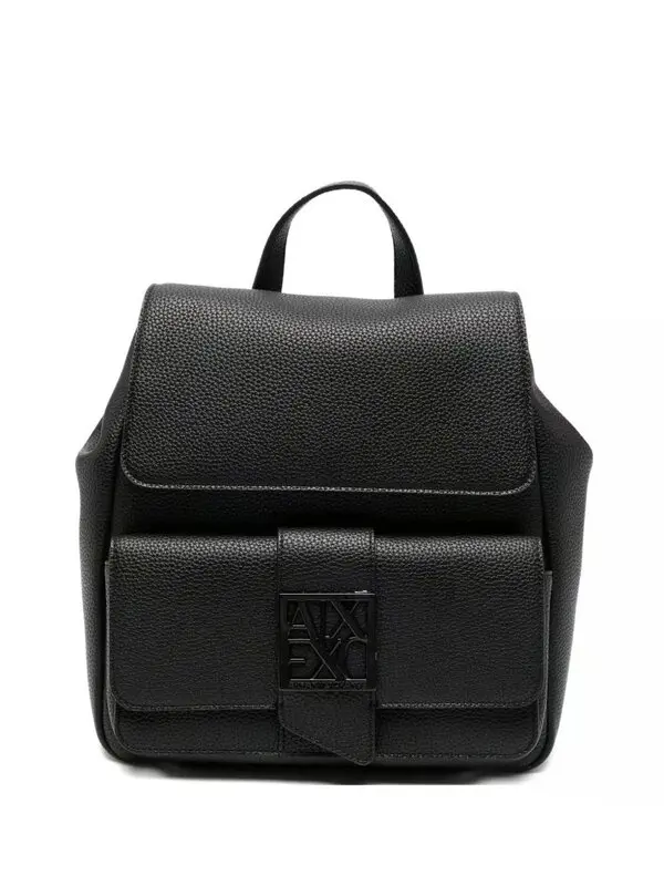 Armani Exchange Suzy Pebbled Leather Backpack - Black