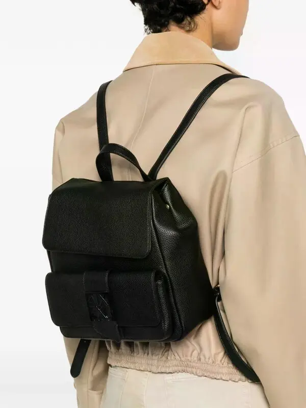 Armani Exchange Suzy Pebbled Leather Backpack