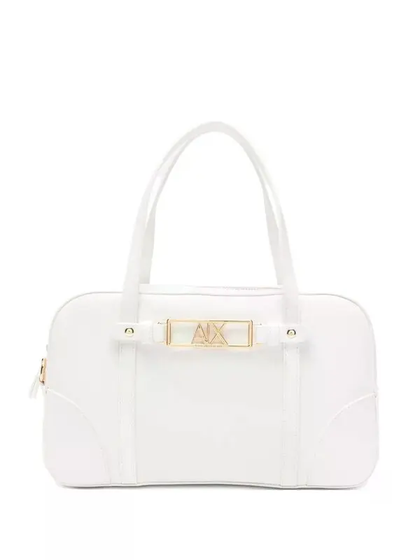 Armani Exchange Logo-plaque Tote Bag - White