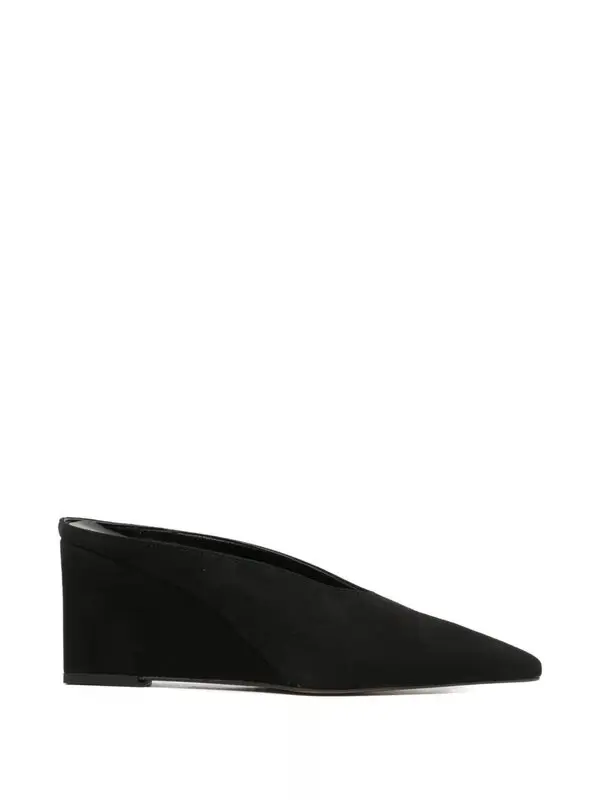 BIANCADI Bianca Di Pointed-toe Wedge Mules - Black