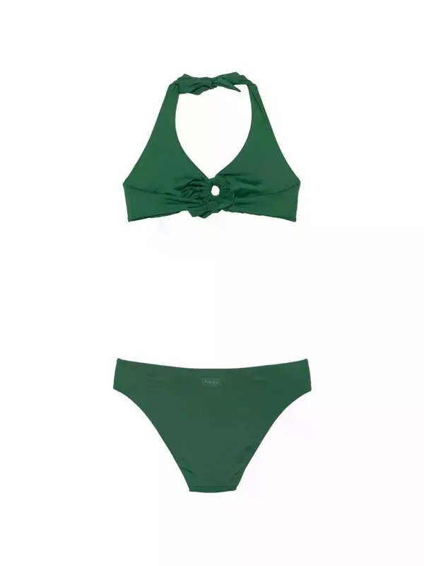 FISICO Ring-detail Halterneck Bikini - Green