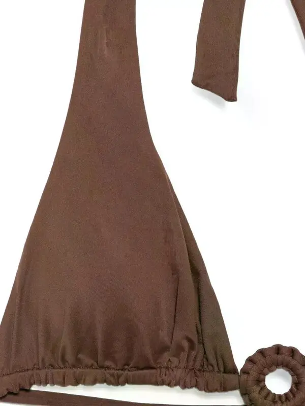 FISICO Ring-detail Halterneck Bikini - Brown