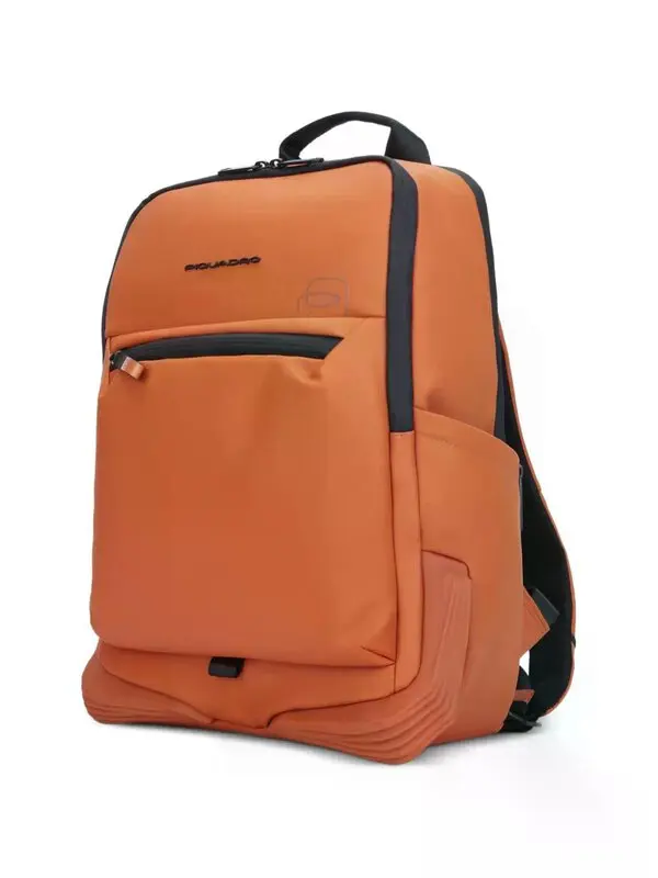 PIQUADRO Zip-fastening Backpack With Logo Detail - Orange