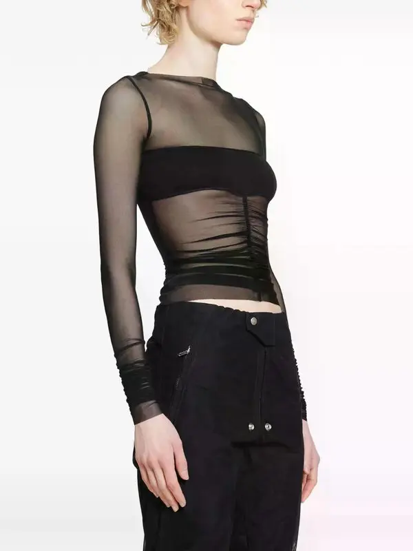 Rick Owens Temple Mesh Top - Black