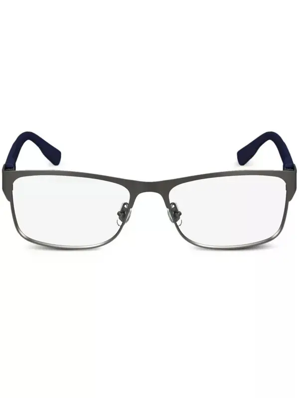 Lacoste Matte Finish Rectangle Eyeglasses - Silver