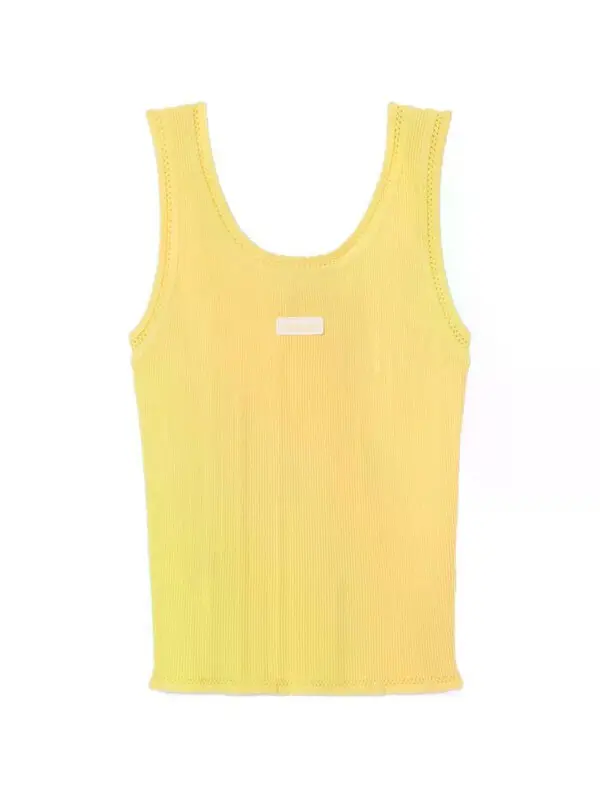 Claudie Pierlot Ribbed-knit Tank Top - Yellow