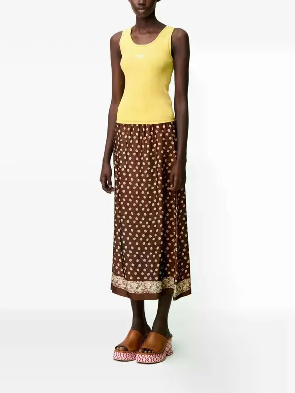 Claudie Pierlot Ribbed-knit Tank Top - Yellow