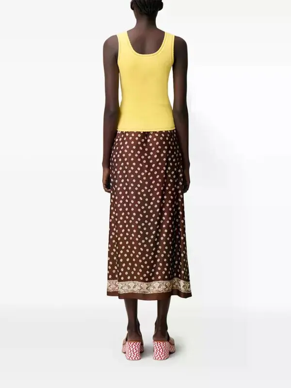 Claudie Pierlot Ribbed-knit Tank Top - Yellow