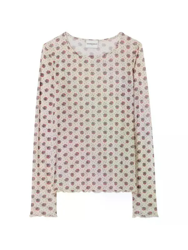 Claudie Pierlot Floral-print T-shirt - Neutrals