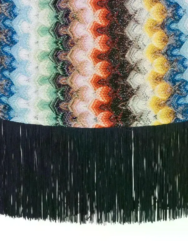 Missoni Zigzag-knit Fringed Scarf - White