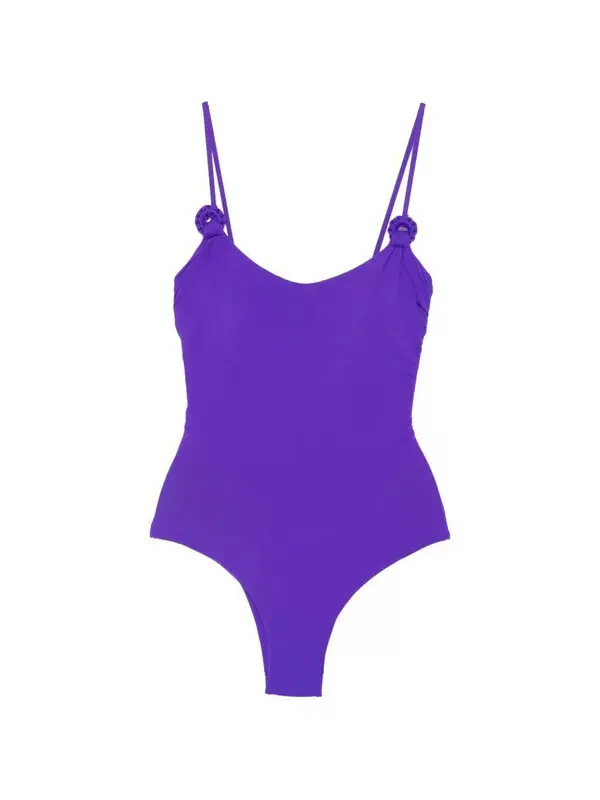 FISICO Ring-detail One-piece Swimsuit - Purple