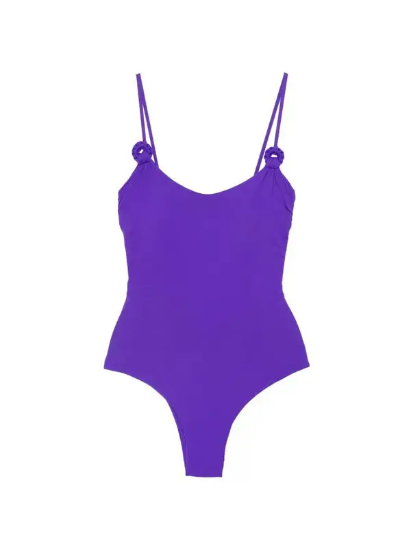 FISICO Ring-detail One-piece Swimsuit - Purple