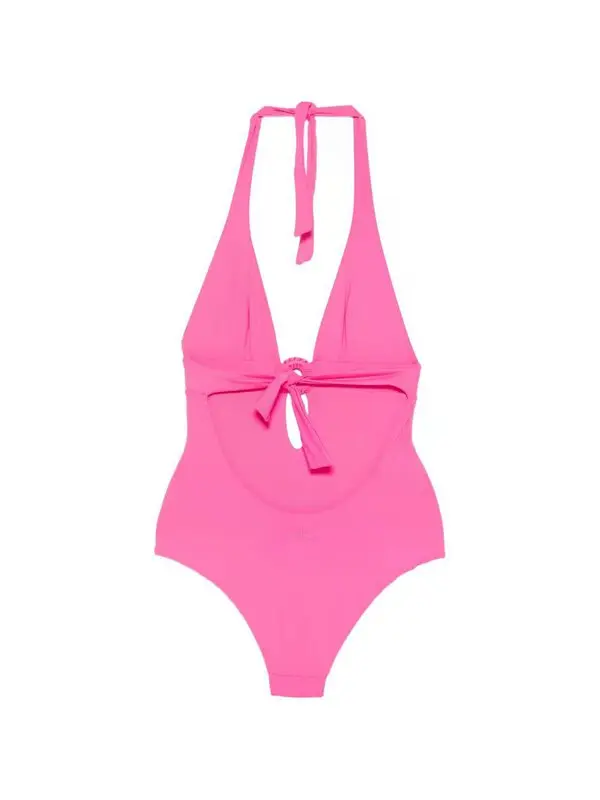 FISICO Ring Detail Halterneck Swimsuit - Pink