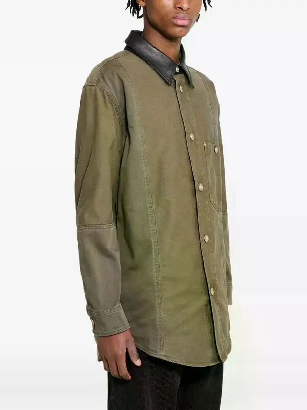 WALES BONNER Brixton Leather-collar Jacket