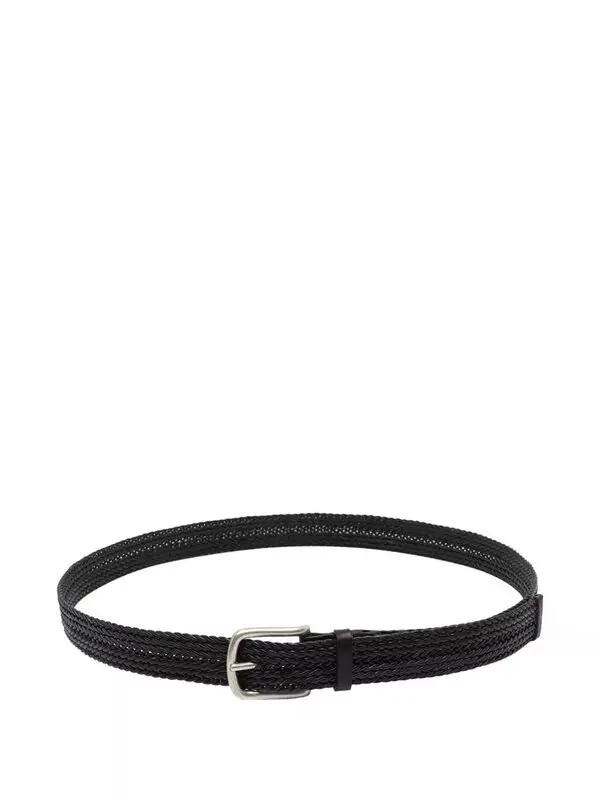 ORTIGNI Plug Braided Leather Belt - Brown