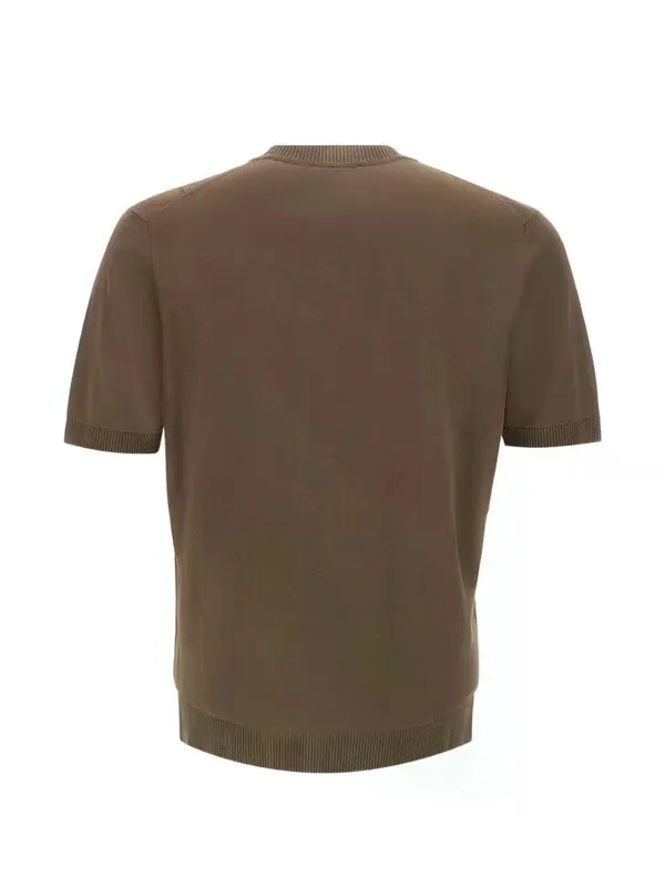 KANGRA Flat-rib Cotton Sweater - Brown