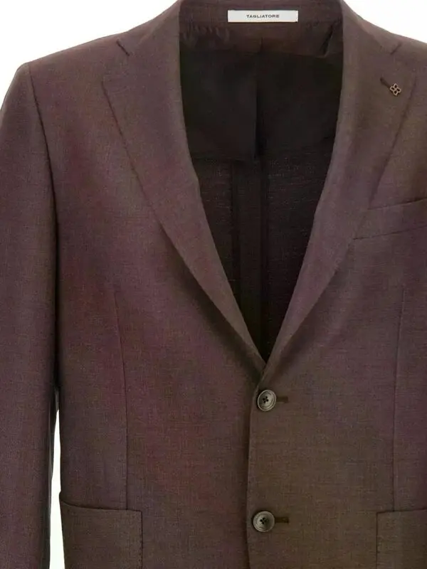Tagliatore Logo-pin Two-button Blazer - Brown