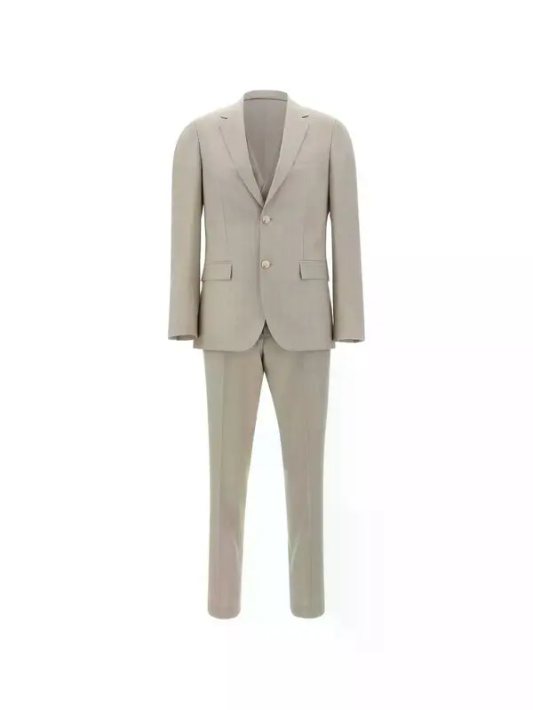 BOSS Three-piece Virgin Wool Suit - Neutrals