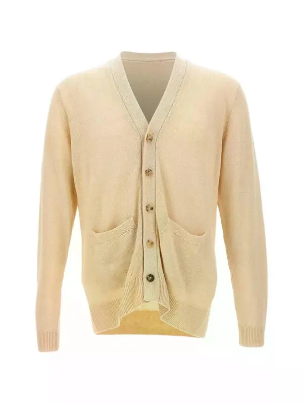FILIPPO DE LAURENTIIS V-neck Button-up Cardigan - Neutrals