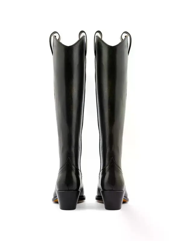 BUTTERO® Embroidered Leather Boots - Black