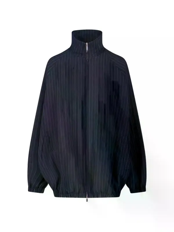 THE FRANKIE SHOP Baxter Stripe-pattern Bomber Jacket - Blue