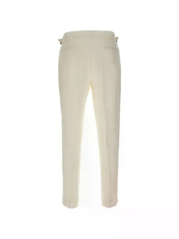 BARBA NAPOLI Pleated Linen Trousers