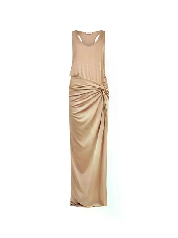 Andamane Juno Draped Maxi Dress - Gold