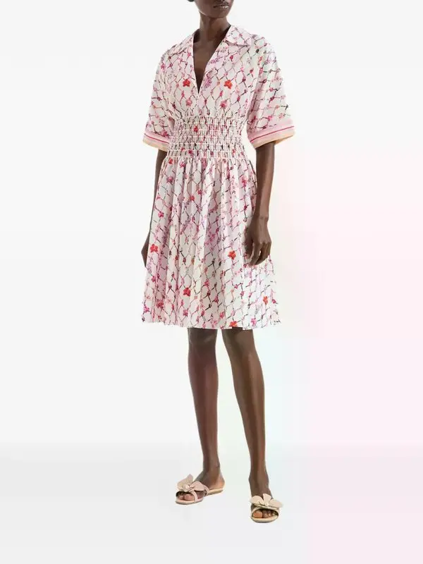 GENNY Floral V-neck Mini Dress