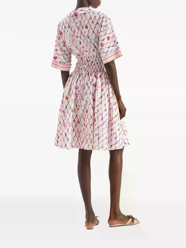 GENNY Floral V-neck Mini Dress