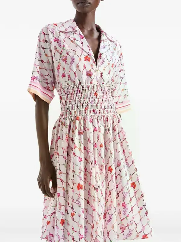 GENNY Floral V-neck Mini Dress