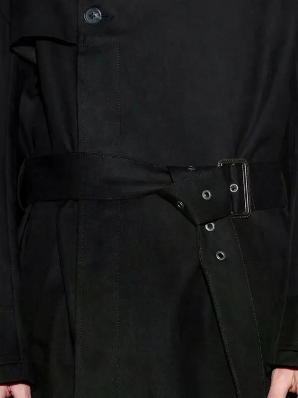 ENTIRE STUDIOS Belted Trench Coat - Black