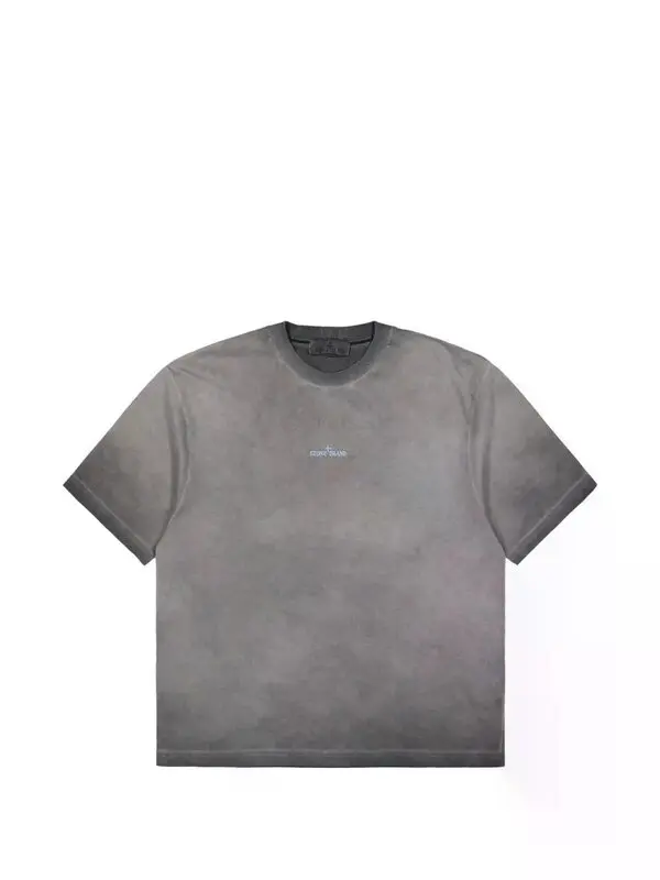 Stone Island Logo-print Washed T-shirt - Grey