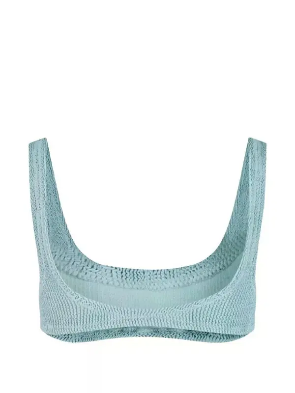 MC2 SAINT BARTH Naima Crinkle Bikini Top - Blue