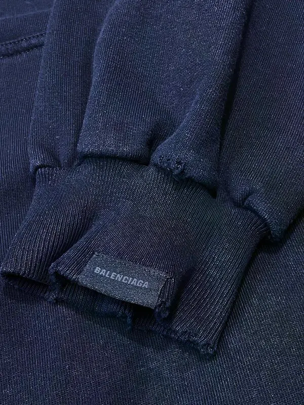 Balenciaga Printed Distressed Hoodie