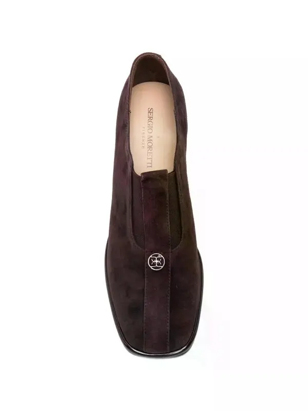 SERGIO MORETTI FIRENZE Suede Block-heel Pumps