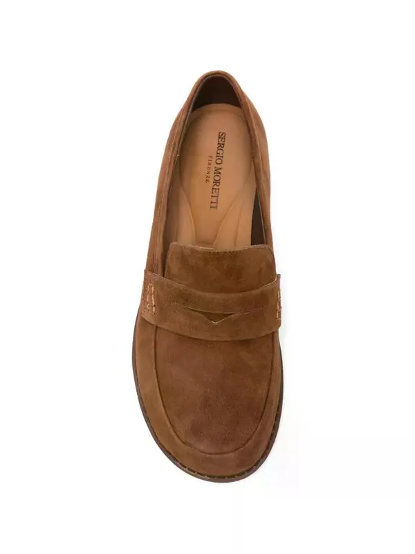 SERGIO MORETTI FIRENZE Suede Penny Loafers
