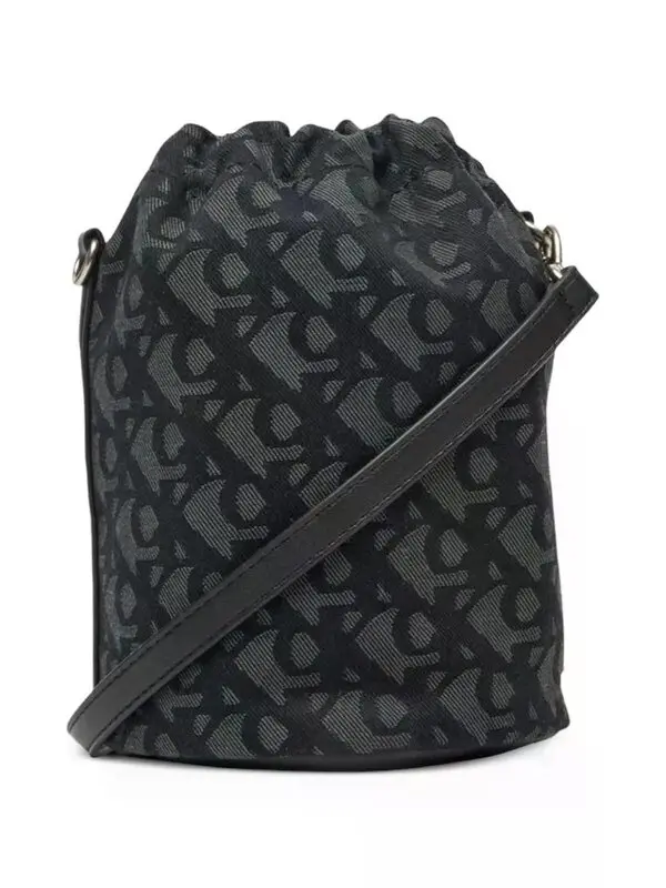Calvin Klein Monogram Pattern Bucket Bag
