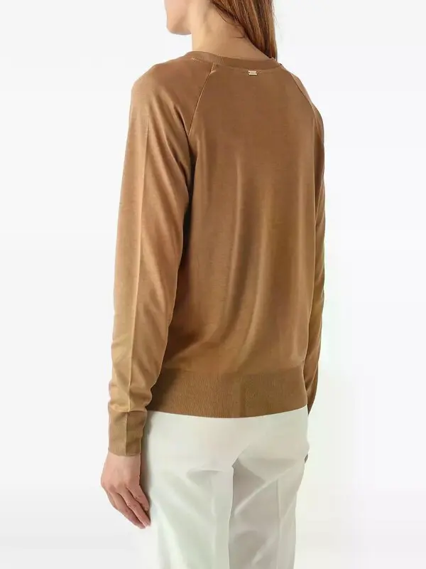 Herno Raglan Sleeve T-shirt With Button Detailing - Neutrals