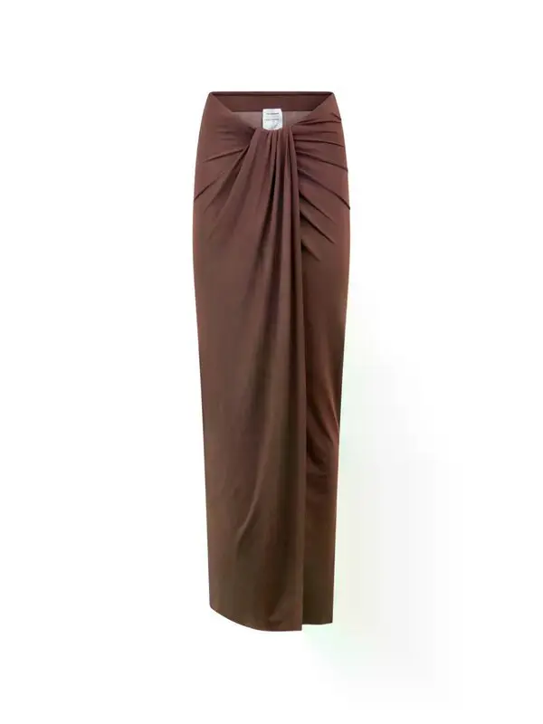 Andamane Anja Draped Maxi Skirt - Brown