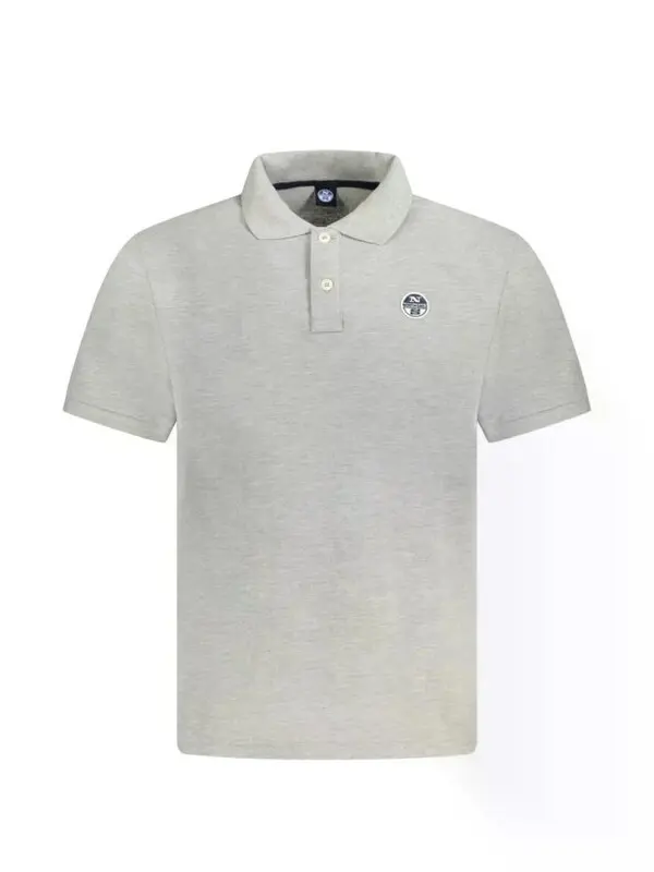 NORTH SAILS Logo-patch Short-sleeve Polo Shirt - Grey