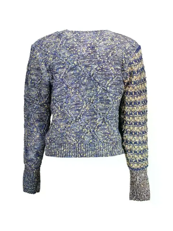 Desigual Patchwork Cable-knit Sweater