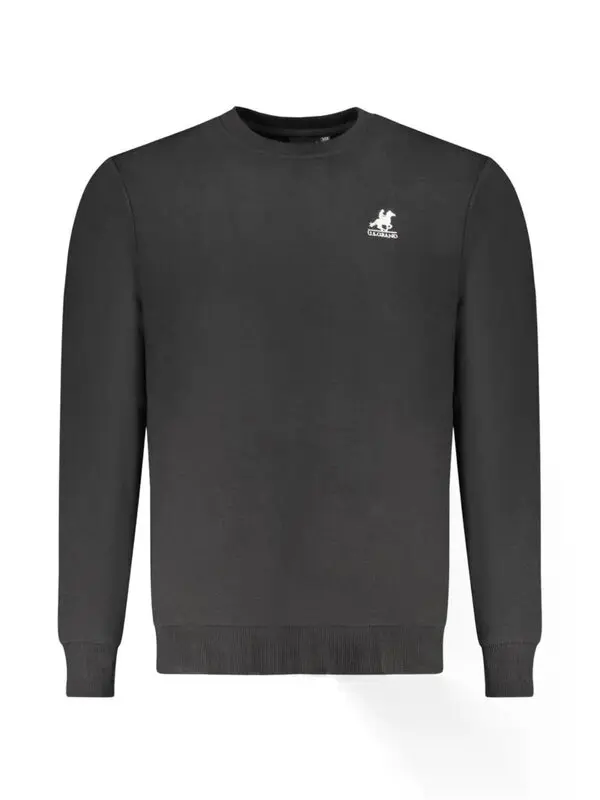 U.S. GRAND Logo-embroidered Crew-neck Sweatshirt - Black