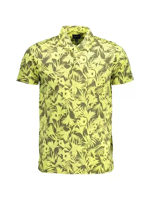 Gant Floral-print Cotton Polo Shirt - Green
